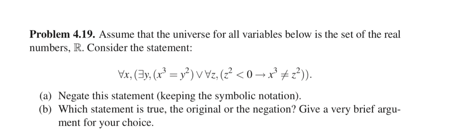 Solved Problem 4.19. Assume that the universe for all | Chegg.com