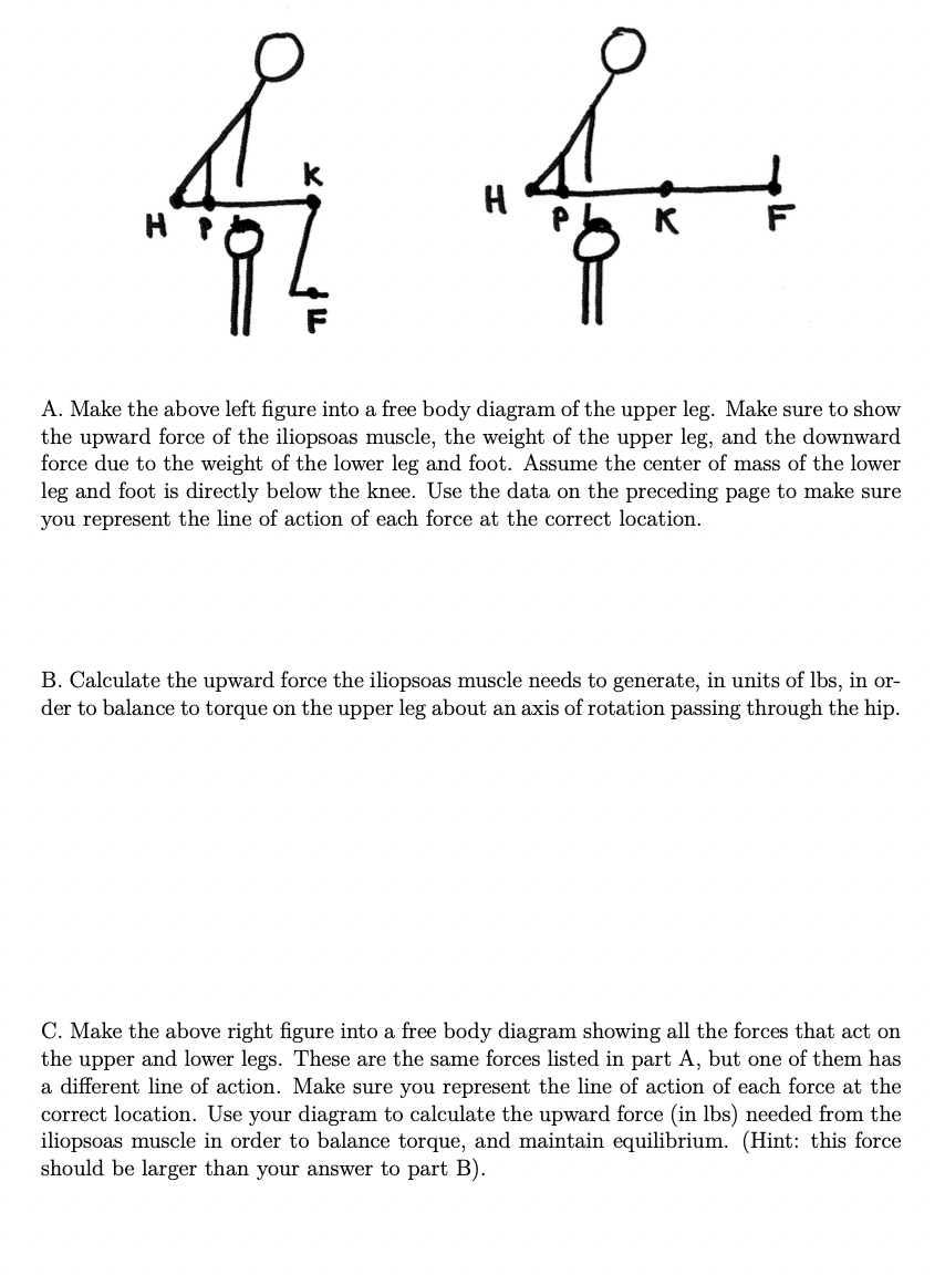 Solved The above left figure represents a person with their | Chegg.com