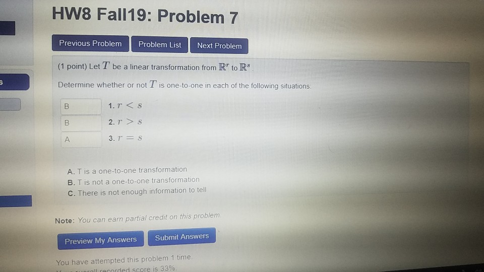 Solved HW8 Fall19: Problem 7 Previous Problem Problem List | Chegg.com