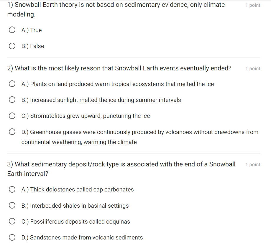 Snowball Earth Theory