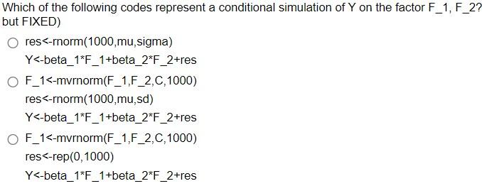 Solved Which of the following codes represent a conditional | Chegg.com