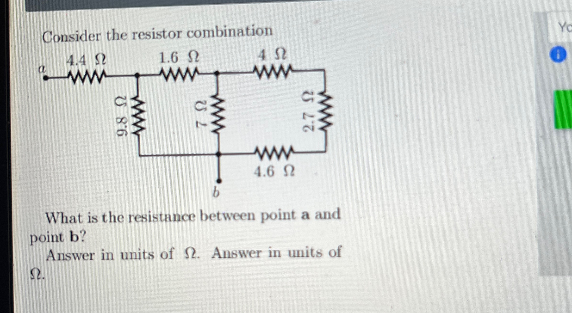 Solved Consider the resistor combination What is the | Chegg.com