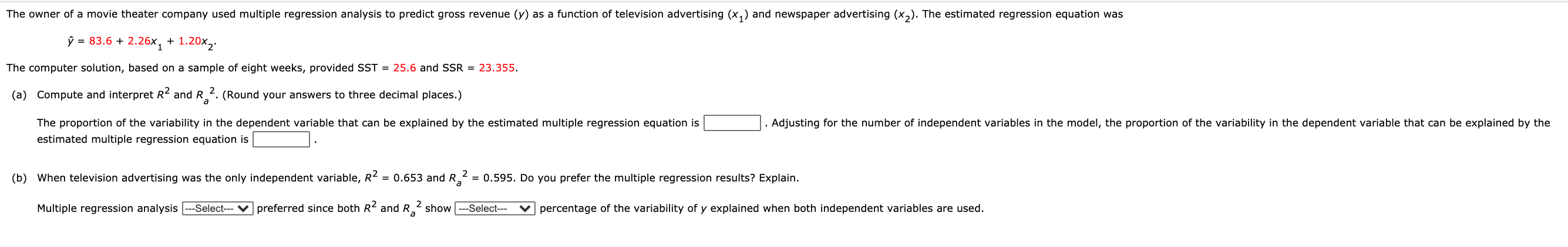 Solved options [is/is not], [increase/decrease] | Chegg.com