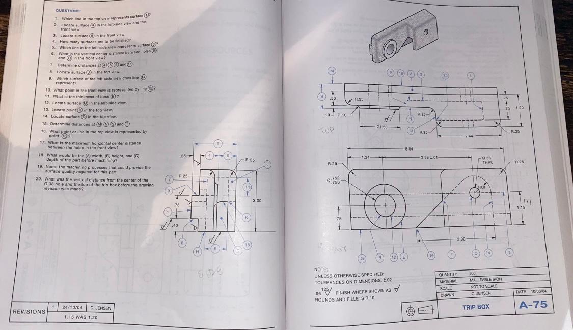 Solved QUESTIONS: 1. Waich the in the top viow represents | Chegg.com