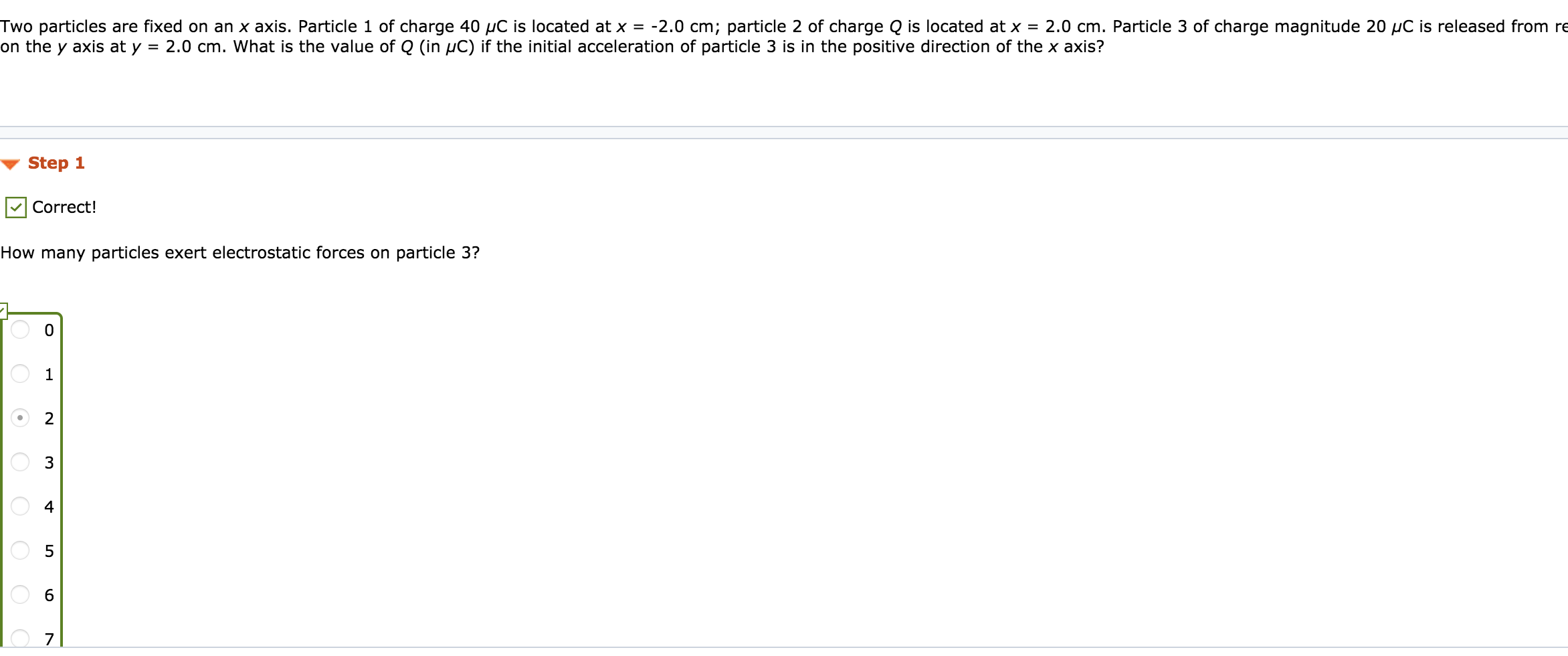 Solved Two particles are fixed on an x axis. Particle 1 of | Chegg.com