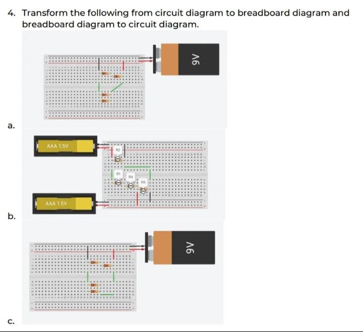 Solved 4. Transform the following from circuit diagram to | Chegg.com