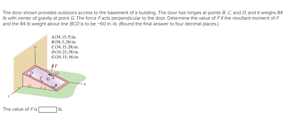 Solved The door shown provides outdoors access to the | Chegg.com Solved The door shown provides outdoors access to the | Chegg.com