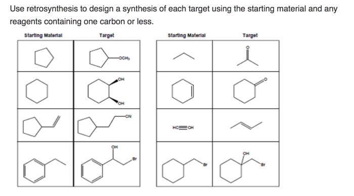 Solved Use retrosynthesis to design a synthesis of each | Chegg.com