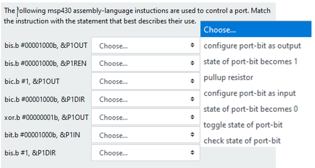 Solved The following msp430 assembly-language instuctions | Chegg.com