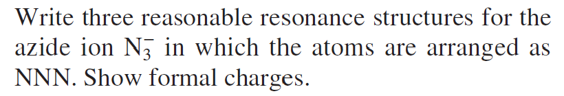 Solved Write three reasonable resonance structures for the | Chegg.com