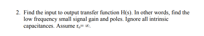 Solved Find the input to output transfer function H (s). In | Chegg.com