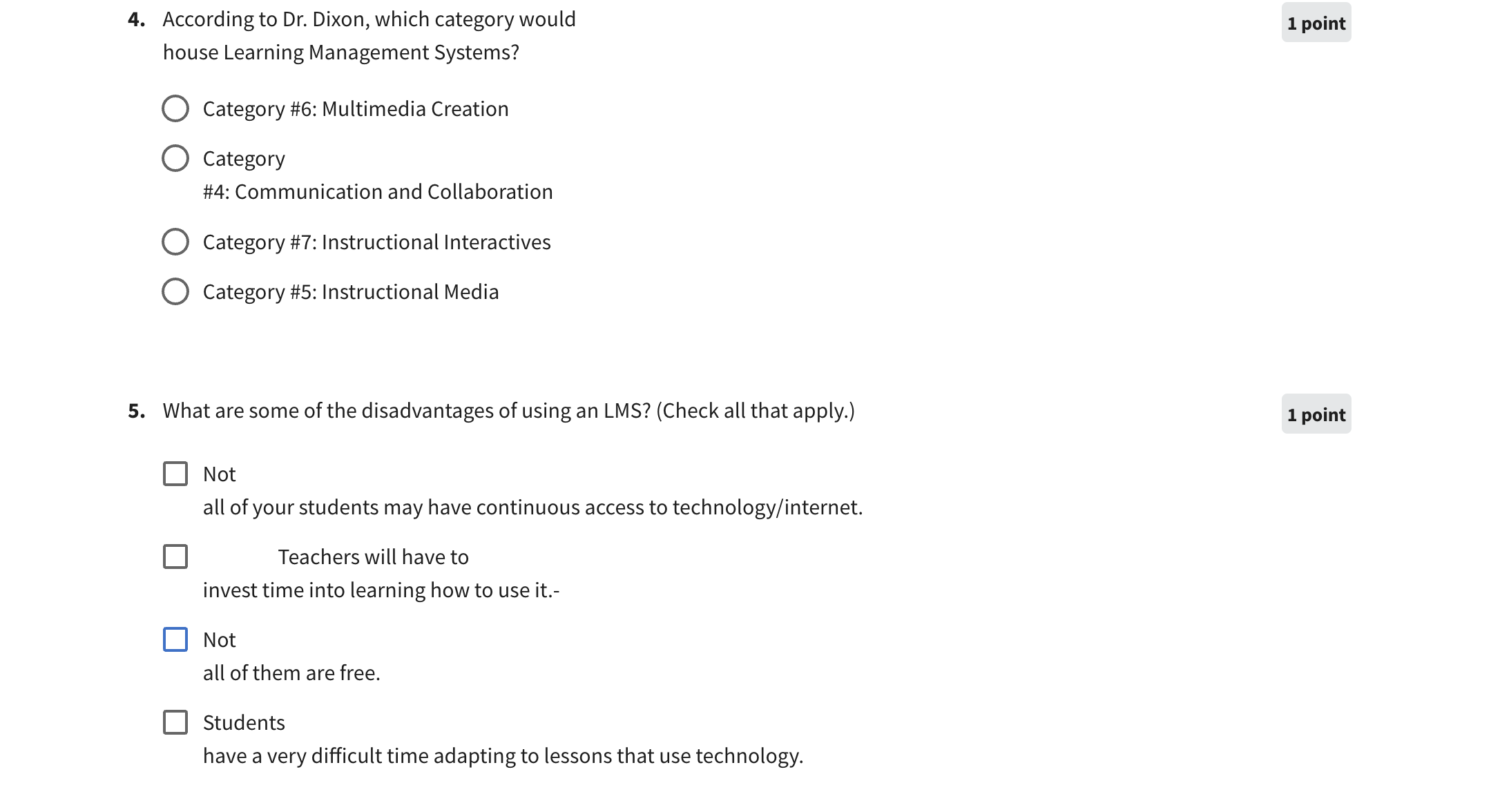 Solved 1. In this module, Dr. Dixon mentions several reasons | Chegg.com