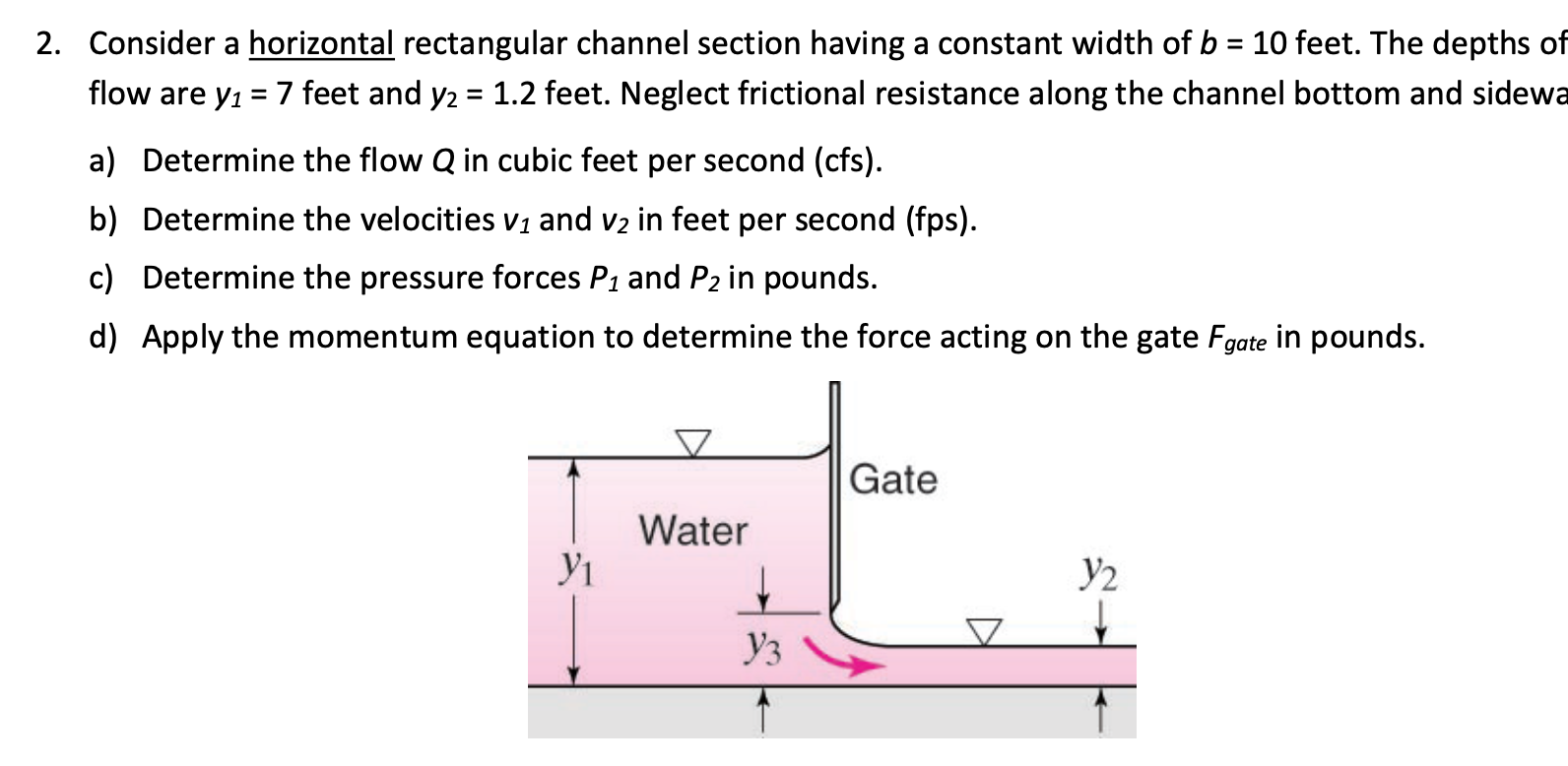 Solved 2. Consider a horizontal rectangular channel section | Chegg.com