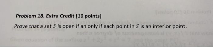 Solved Problem 18. Extra Credit [10 points] Prove that a set | Chegg.com