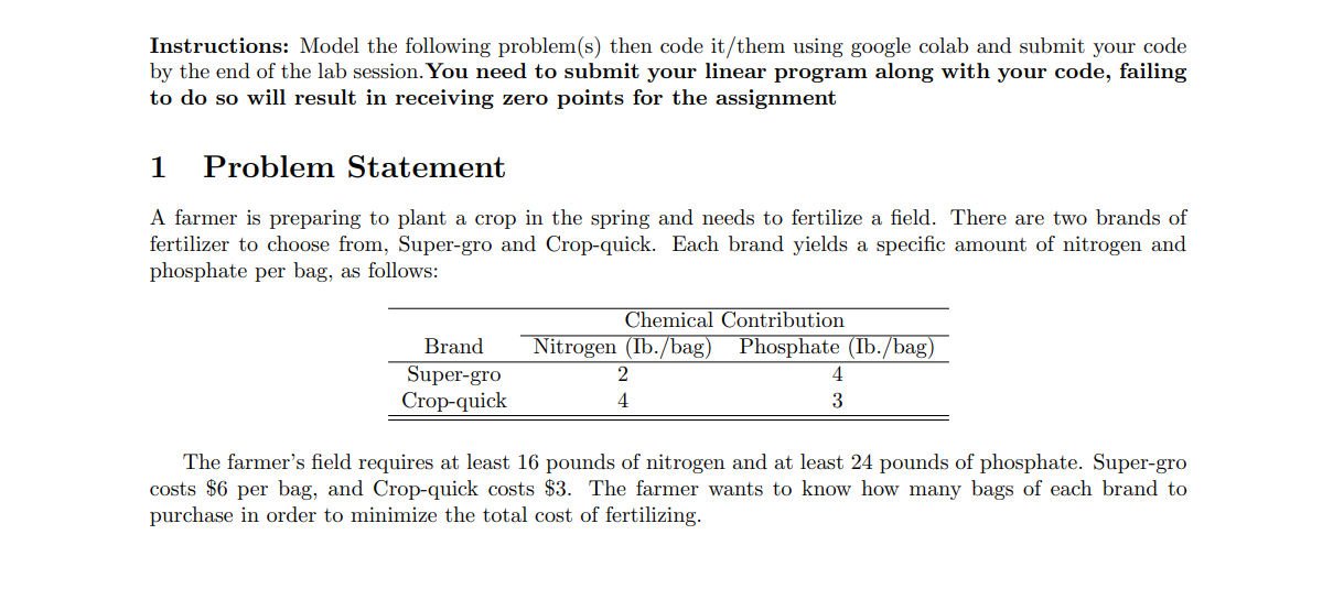 Solved Instructions: Model the following problem(s) then | Chegg.com