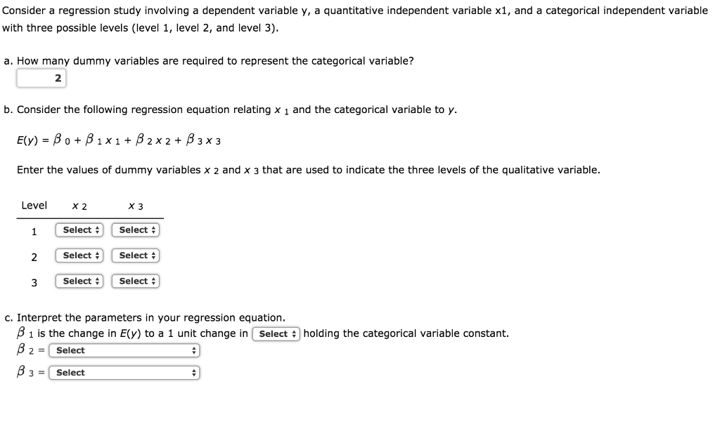 Solved Consider A Regression Study Involving A Dependent Chegg