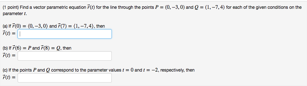 Solved (1 point) For the given position vectors r() compute | Chegg.com