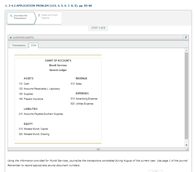 1 3 4 2 Application Problem Lo3 4 5 6 7 8 9