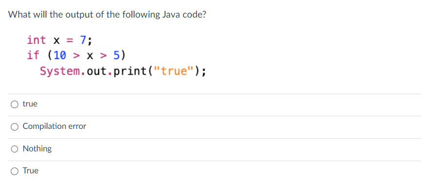Solved What will the output of the following Java code? int | Chegg.com
