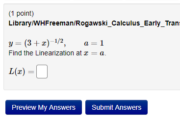 Solved (1 point) | Chegg.com