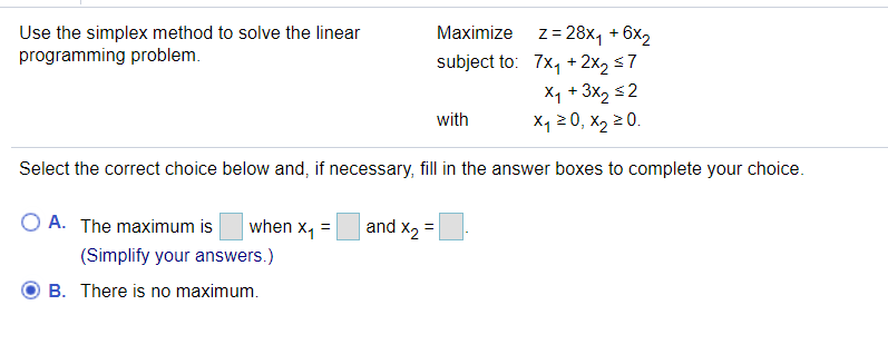Solved Use the simplex method to solve the linear | Chegg.com