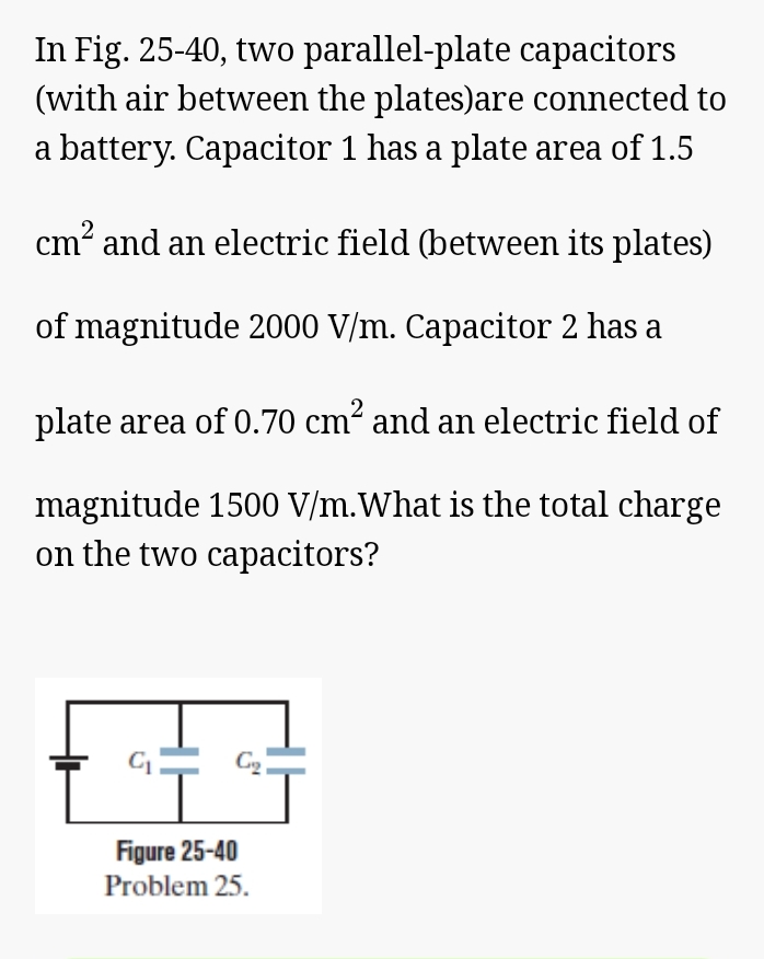 Solved In Fig. 25-40, two parallel-plate capacitors (with | Chegg.com