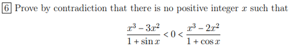 Solved 6 Prove by contradiction that there is no positive | Chegg.com