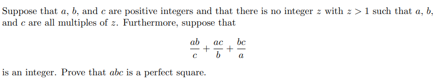 Solved Suppose that a,b, and c are positive integers and | Chegg.com