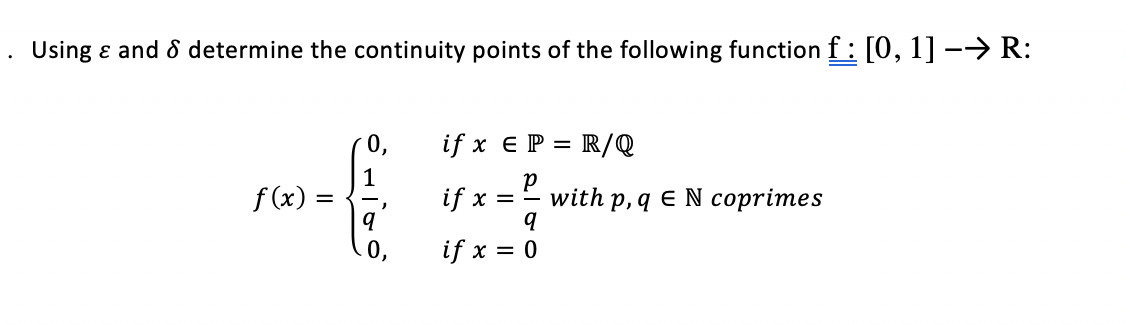 Solved · Using ε and determine the continuity points of the | Chegg.com