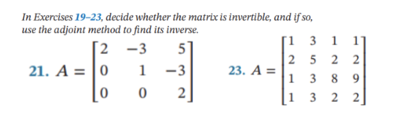 Solved In Exercises 19-23, decide whether the matrix is | Chegg.com