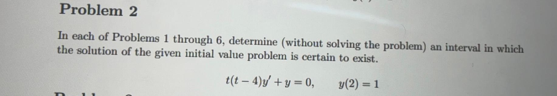 Solved In each of Problems 1 through 6 , determine (without | Chegg.com
