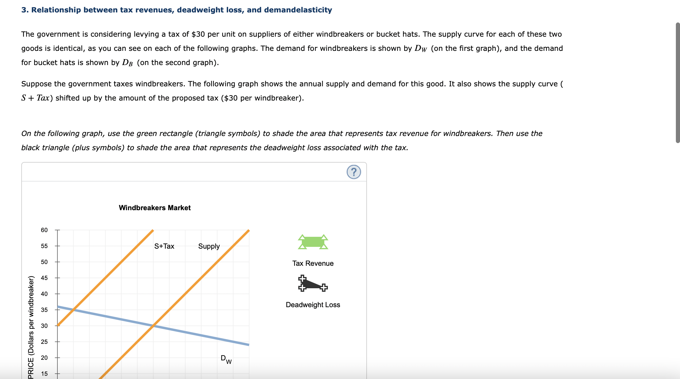 Solved 3. Relationship between tax revenues, deadweight | Chegg.com