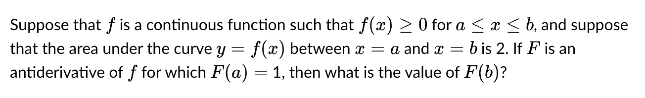 Solved Suppose that f ﻿is a continuous function such that | Chegg.com