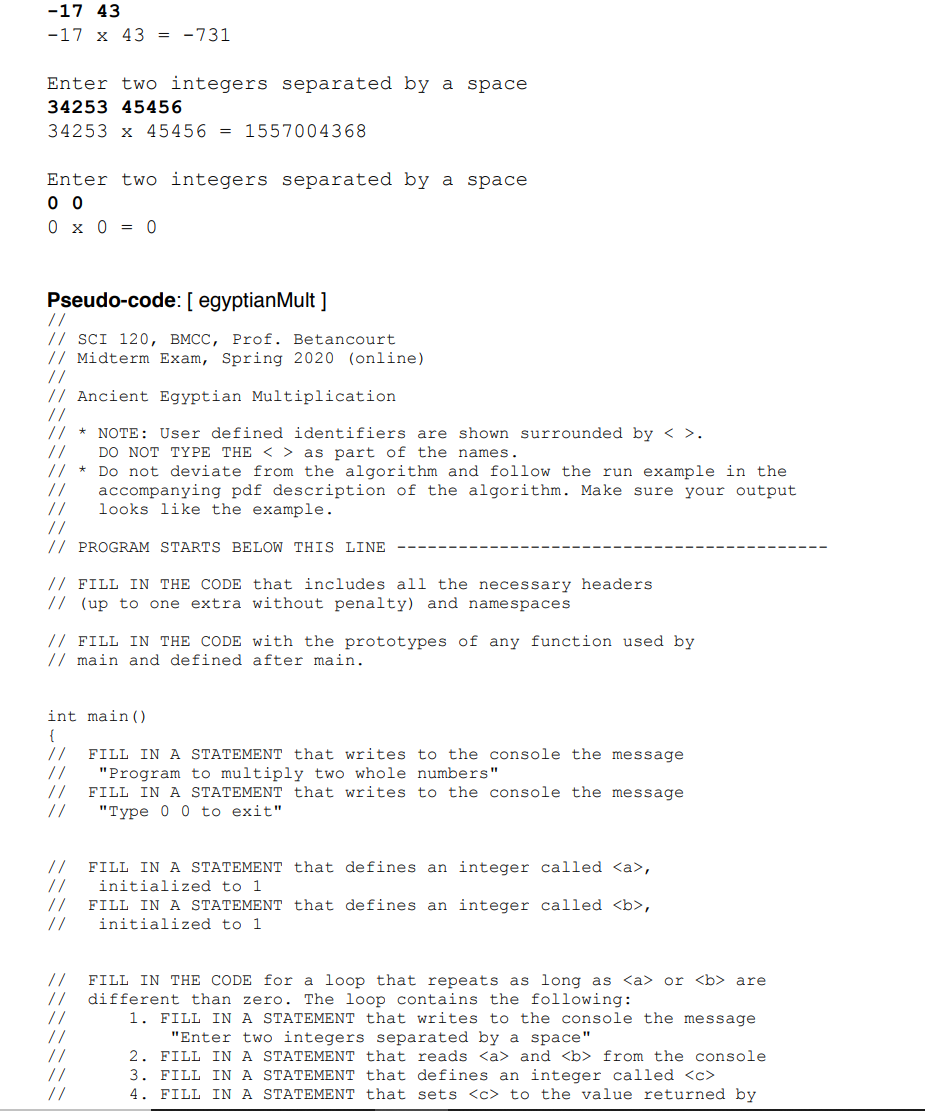 Description: Ancient Egyptian Multiplication Ancient | Chegg.com