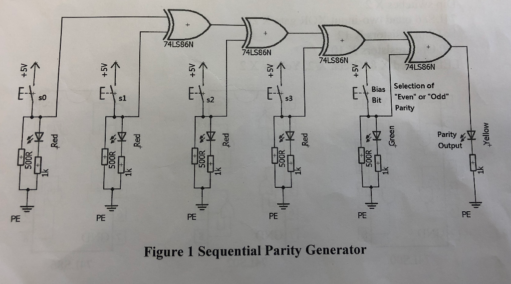 1. Select even parity by placing switch Bias Bit into | Chegg.com