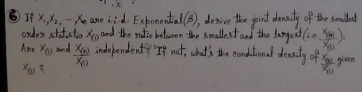 Solved If X1 X2 Xn Are I I D Exponential Beta