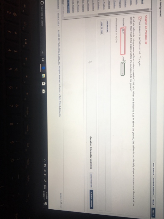 Solved Physics Problem Chegg