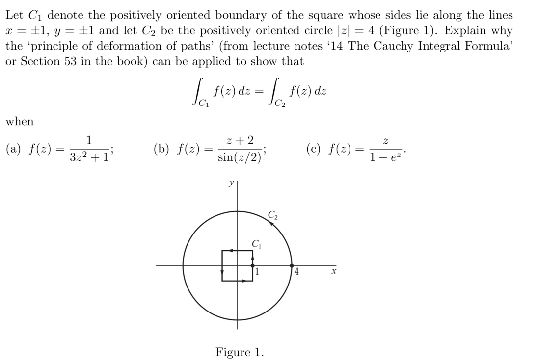 Solved Let C1 denote the positively oriented boundary of the | Chegg.com