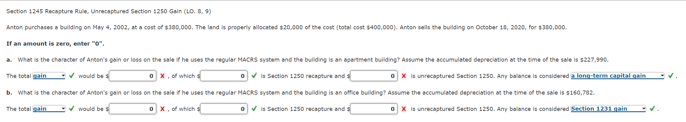 Solved Section 1245 Recapture Rule, Unrecaptured Section | Chegg.com