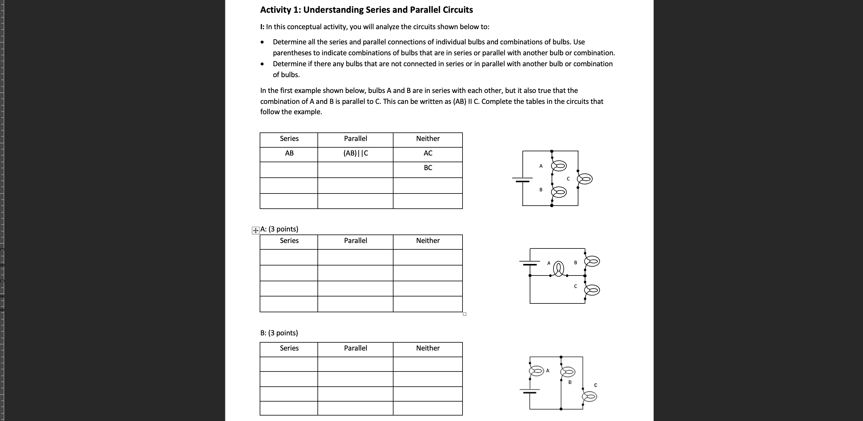 Solved Activity 1: Understanding Series and Parallel | Chegg.com
