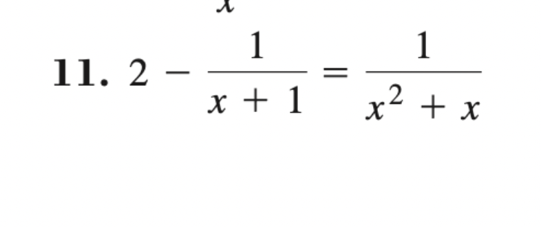 Solved 2-1x+1=1x2+x | Chegg.com
