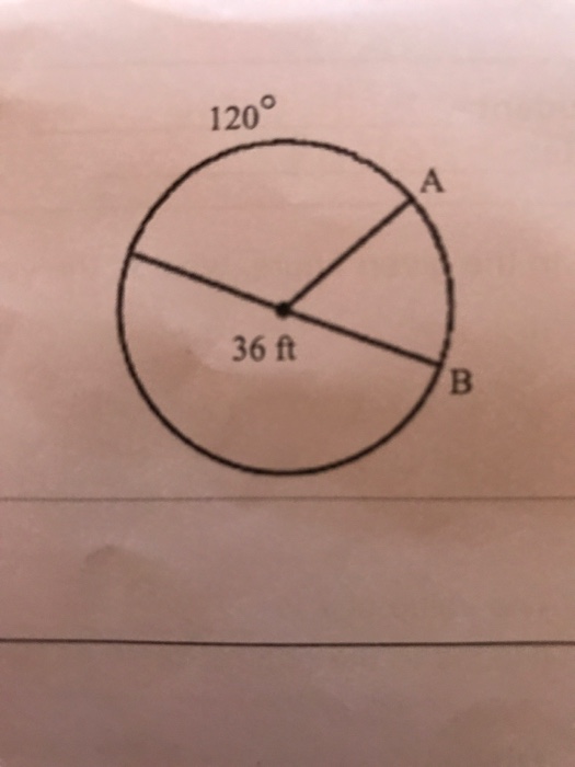 Solved Find the length of arc AB. Leave your answer in terms | Chegg.com