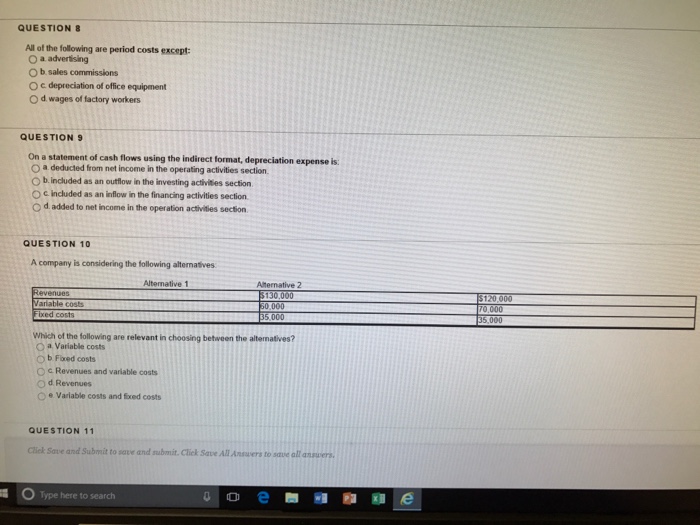 Solved All of the following are period costs except: a. | Chegg.com