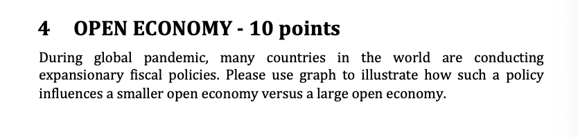 Solved 4 OPEN ECONOMY - 10 points During global pandemic, | Chegg.com