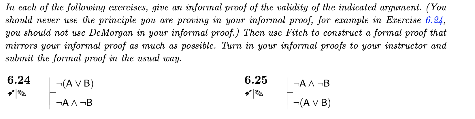 Solved In each of the following exercises, give an informal | Chegg.com
