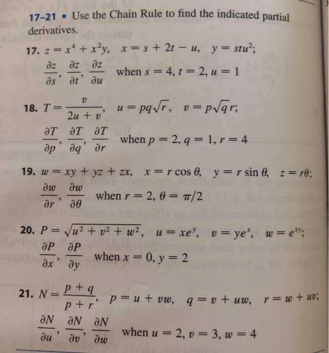 Solved Use the chain rule to find the indicated partial | Chegg.com