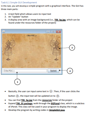 Solved Task 6.1 Simple GUI Development In this task, you | Chegg.com
