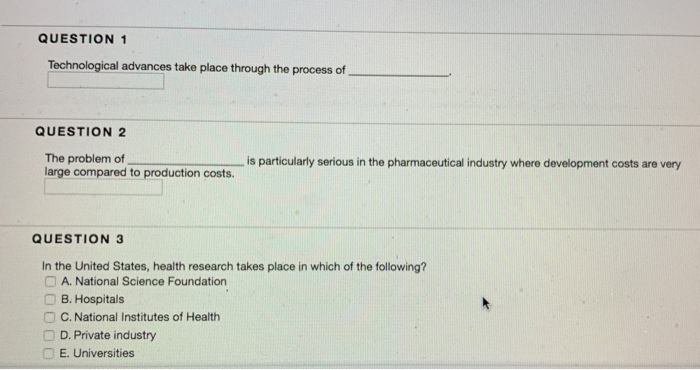 Solved QUESTION 1 Technological advances take place through | Chegg.com