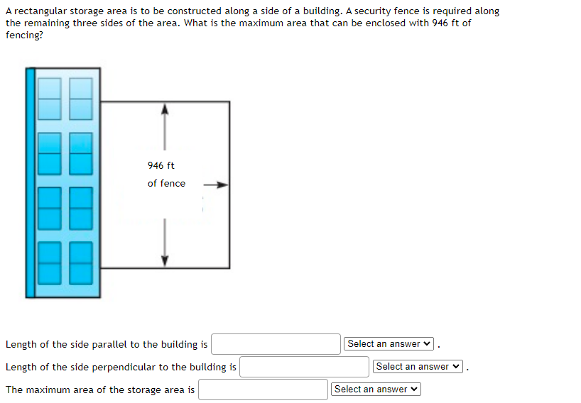 Solved A rectangular storage area is to be constructed along | Chegg.com