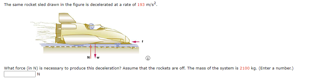 Solved The same rocket sled drawn in the figure is | Chegg.com